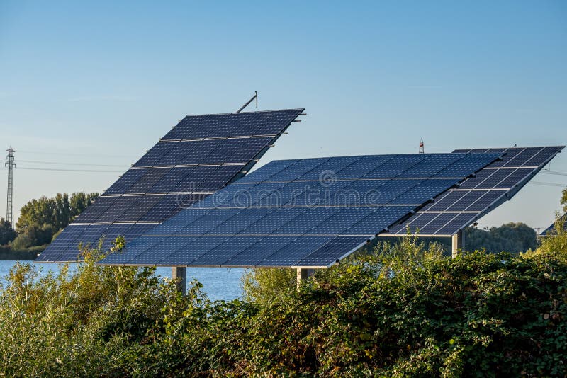 Multiple solar panels stock photo. Image of panel, energy - 259937146