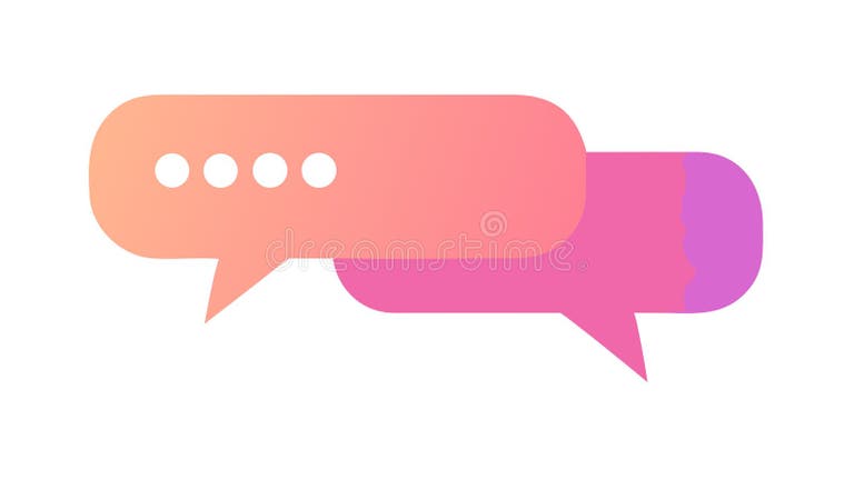 Multiple Speech Bubbles Icon for Chat Communication, Vector Design ...
