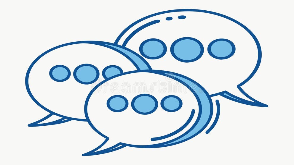 Multiple Speech Bubbles Icon, Representing Communication and Dialogue ...