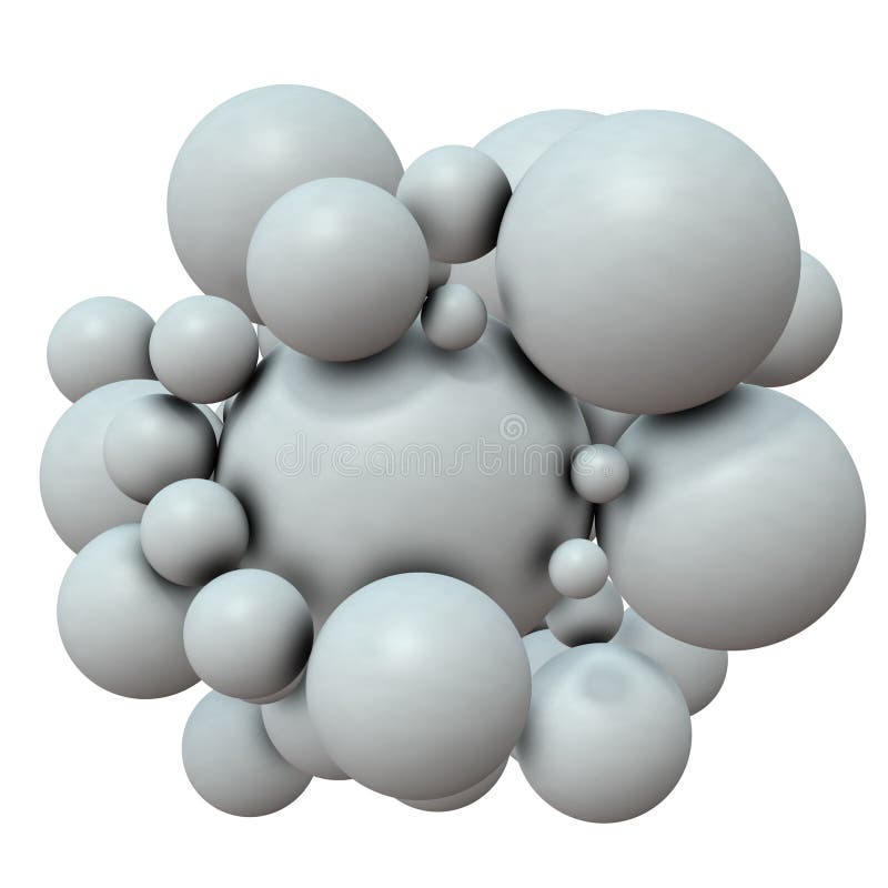 Multiple Spheres Clustered in the Center. Stock Illustration ...