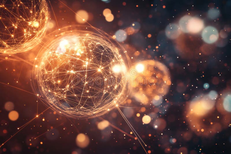 Multiple Spheres Representing Virtual Worlds Connect through ...