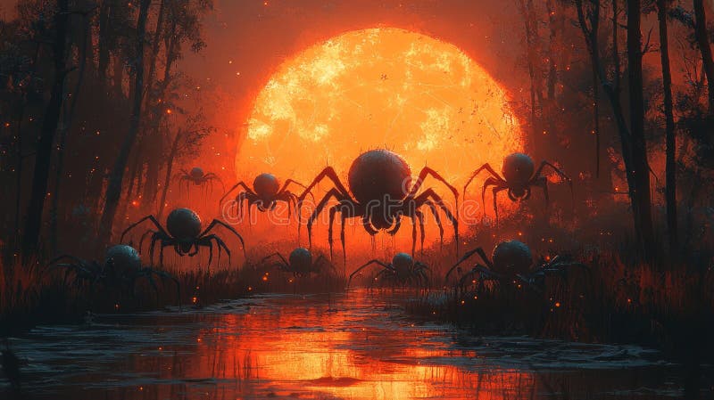 Multiple Spiders Play Vibrant Instruments Like Violins and Harps in ...