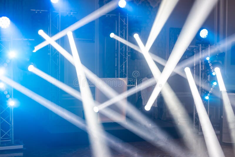 Multiple Spotlights on a Theatre Stage Lighting Rig Stock Image - Image ...