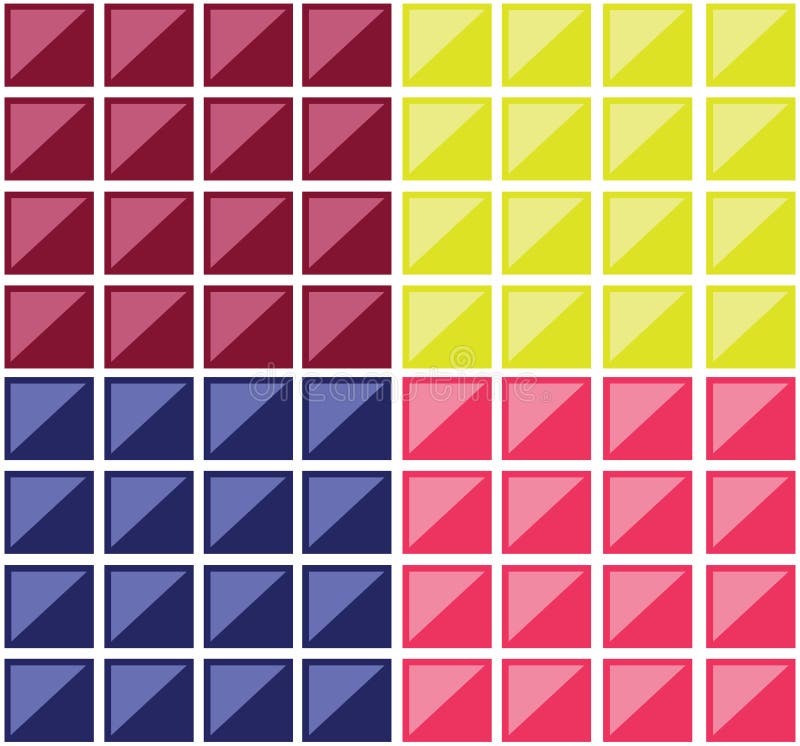 Multiple Square Colorful Tiles Stock Vector - Illustration of checked ...
