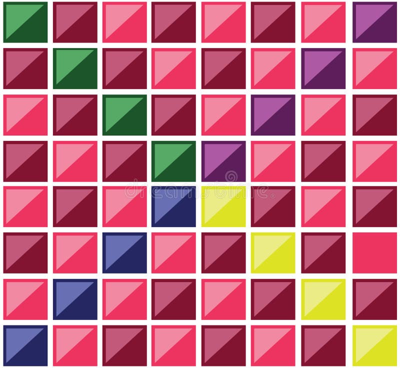 Multiple Square Colorful Tiles Stock Vector - Illustration of checked ...