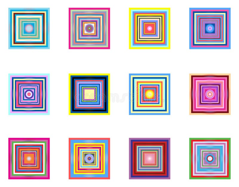 Multiple Square Colorful Vector Elements Set Stock Vector ...