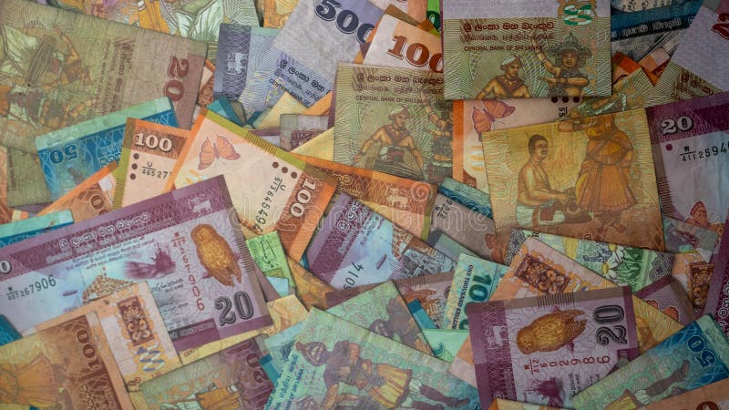 Multiple Srilankan Currency Stock Image - Image of bank, detail: 258820709