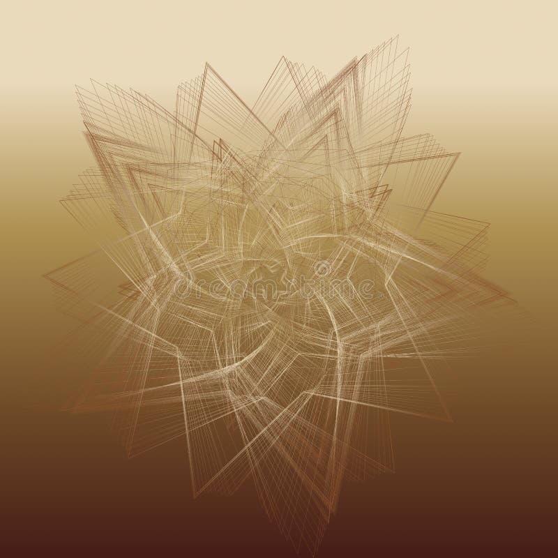 Multiple Star Contour Shapes on a Gradient Background. Abstract Vector ...