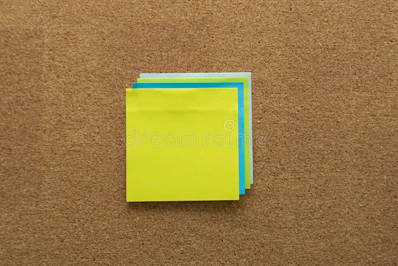 Multiple Sticky Note on Cork Board Concept Using Sticky Notes Stock ... Multiple Sticky Note on Cork Board Concept Using Sticky Notes Stock ...