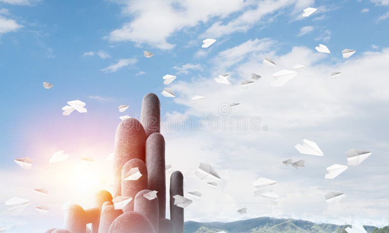 Multiple Stone Columns with Breathtaking Landscape Stock Photo - Image ...