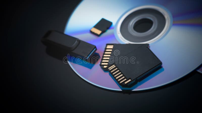 Multiple Storage Devices, Data Security Concept Stock Image - Image of ...