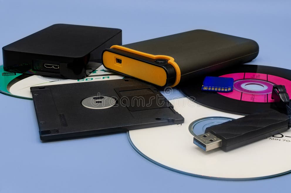 Multiple Storage Devices, Data Security, Digital Data Storage Stock ...