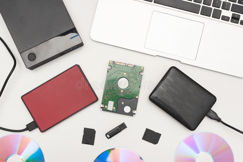 Multiple Storage Devices, Pendrive, Memory Cards Stock Photo - Image of ...