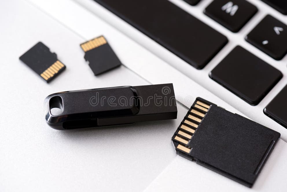 Multiple Storage Devices, Pendrive, Memory Cards Stock Photo - Image of ...