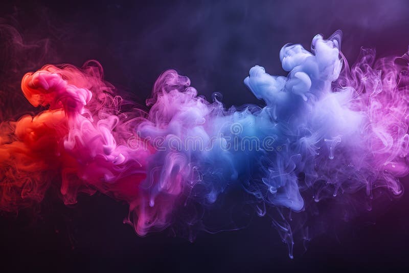 Group of Colored Smokes Floating in the Air Generative AI Stock ...