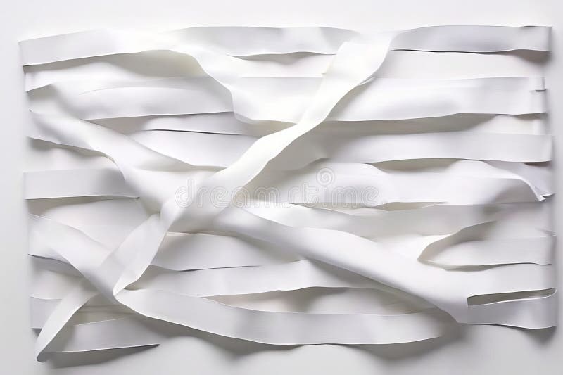 Multiple Strips Overlapping Several White Paper Strips with Vary Stock ...