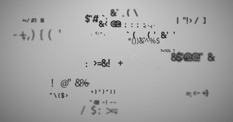 Multiple Symbols Changing Against Grey Background Stock Illustration ...