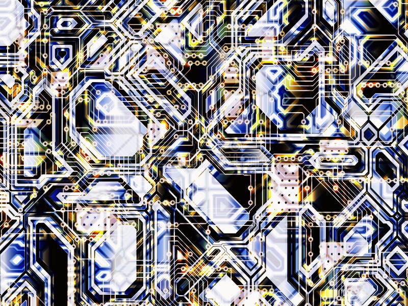 Multiple Tech Futuristic Abstract Background Stock Illustration ...