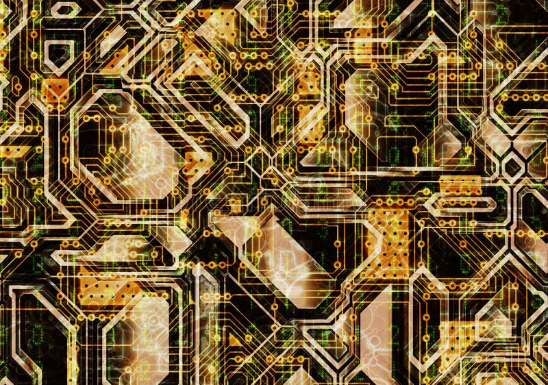 Multiple Tech Futuristic Abstract Background Stock Illustration ...