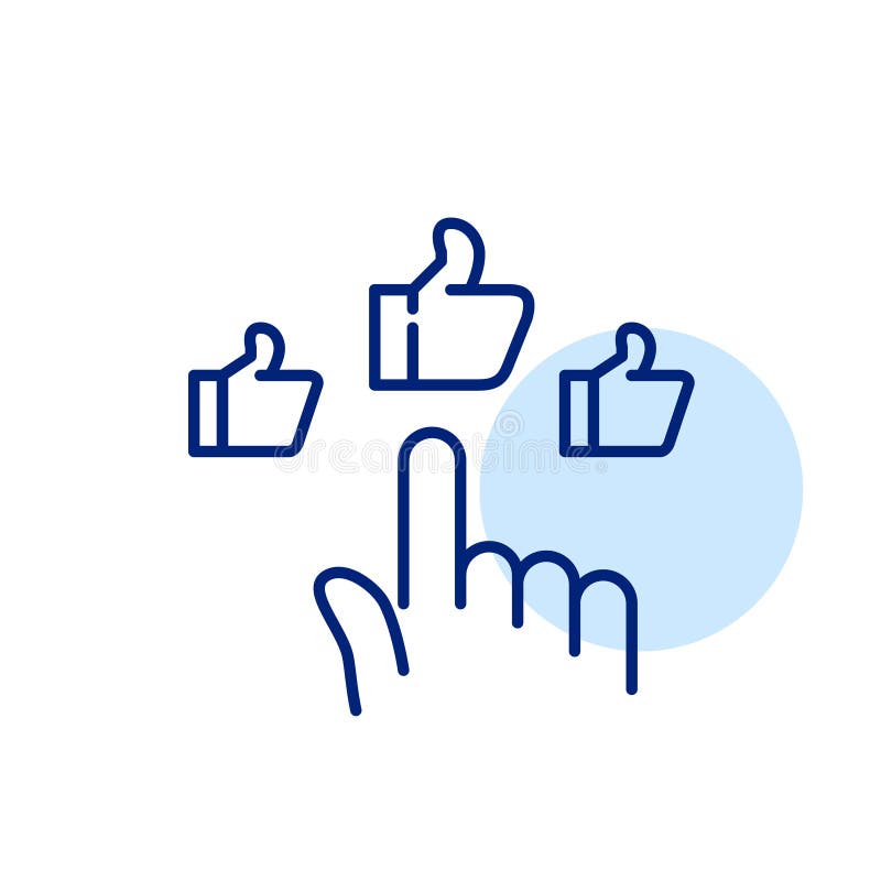 Multiple Thumbs-up Icon. Giving Positive Feedback. Pixel Perfect ...
