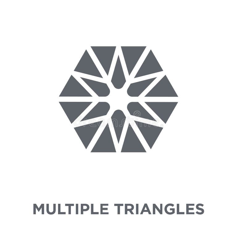 Multiple Triangles Inside Hexagon Icon from Geometry Collection. Stock ...