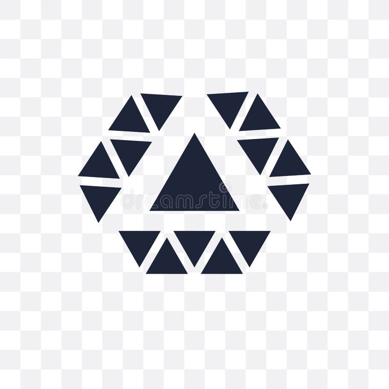 Multiple Triangles Inside Hexagon Transparent Icon. Multiple Triangles ...