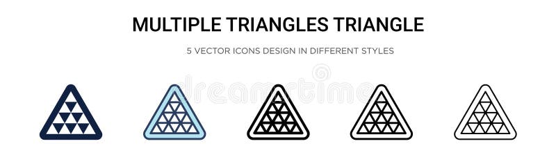 Multiple Triangles Triangle Icon in Filled, Thin Line, Outline and ...