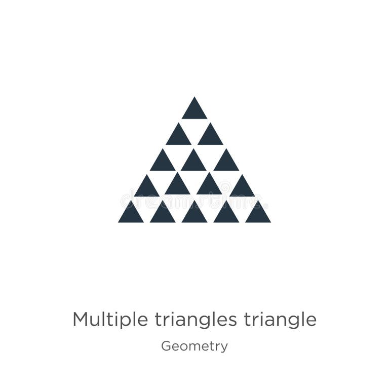 Multiple Triangles Triangle Icon Vector. Trendy Flat Multiple Triangles ...
