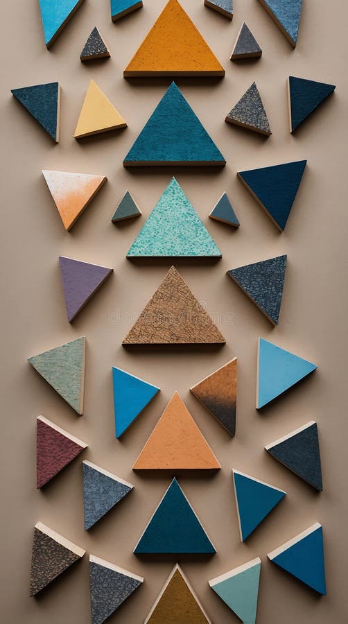 Texture-filled Triangles Arranged in Striking Patterns for Unique ...