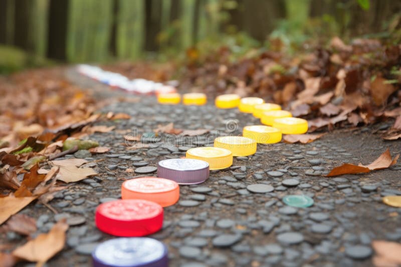 Multiple Trivia Game Pieces on a Path Stock Image - Image of ...
