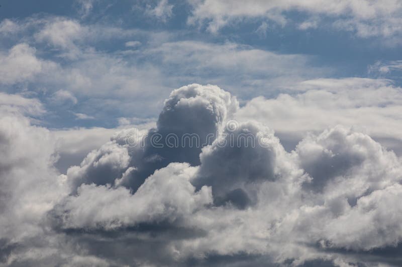 Multiple Types of Clouds, Large Puffy White Cotton Like Clouds Both ...