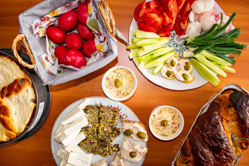 Multiple Types of Food. Diverse Plates with Food Set for Eating Stock ...