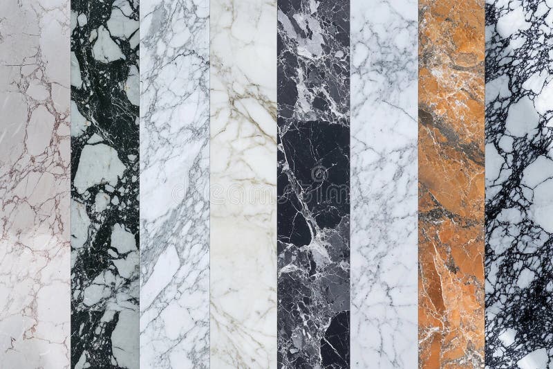 Multiple Types of Marble Showcasing Unique Patterns and Colors for ...