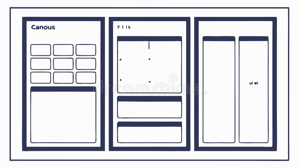 Multiple UI,UX Wireframe Design Layouts Templates, Vector Design ...