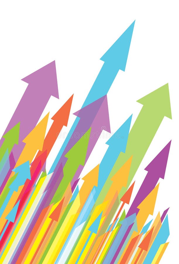 Multiple Unidrectional Arrows Stock Illustration - Illustration of ...