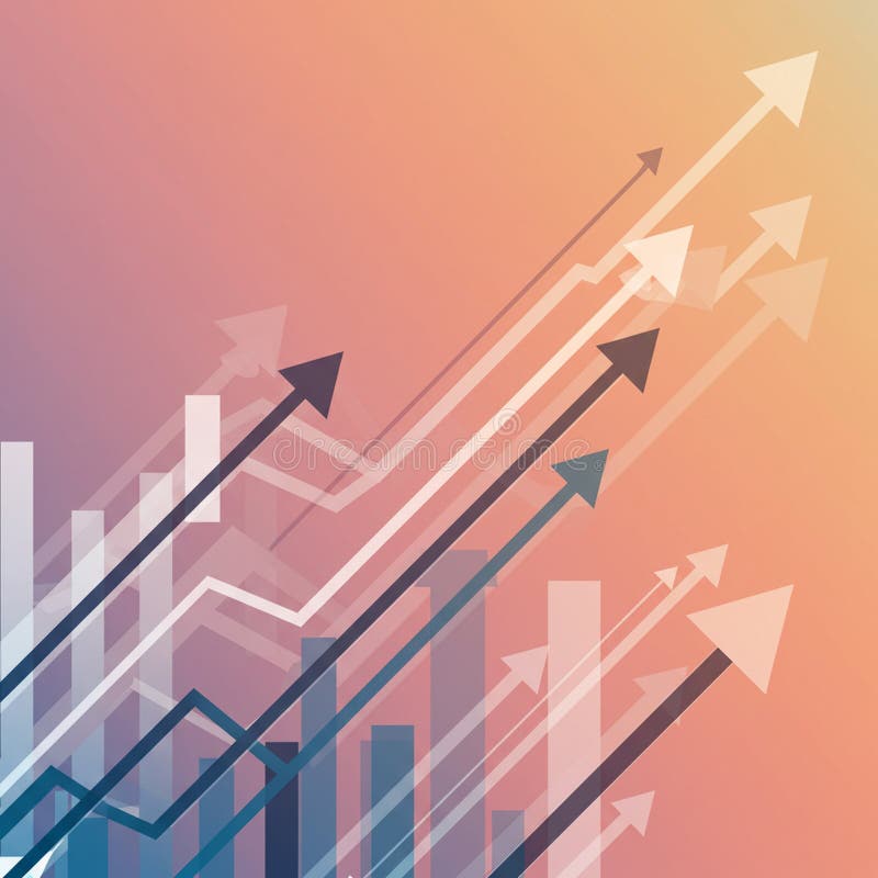 Multiple Upward-pointing Arrows of Varying Sizes and Transparency ...