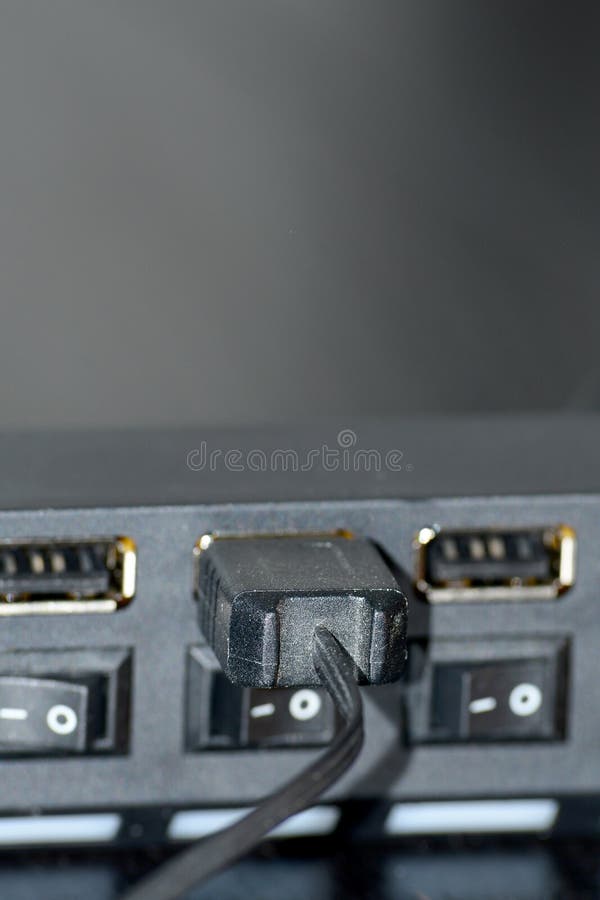 Multiple USB hub device stock image. Image of connectors - 187218613