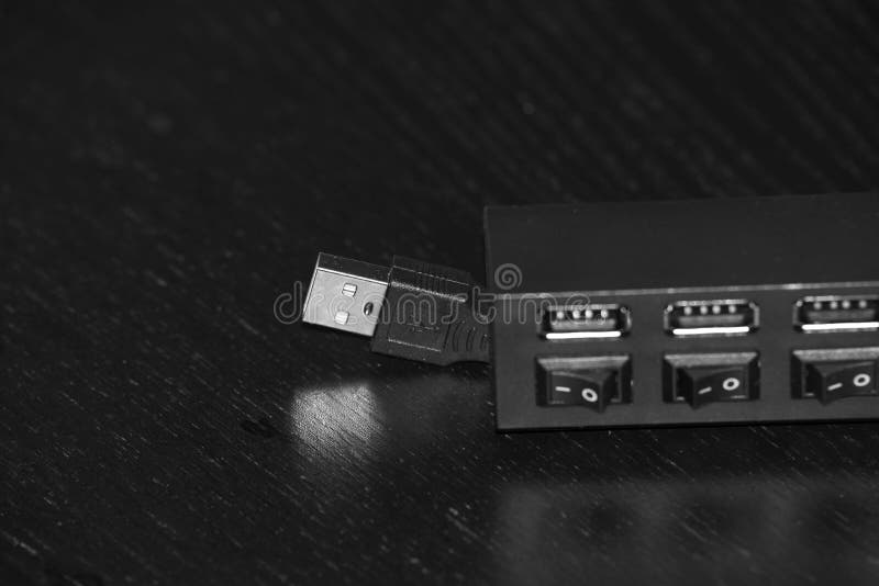 Multiple USB hub device stock image. Image of cords - 187218725