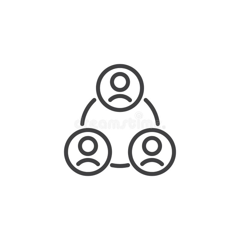 Multiple user outline icon stock vector. Illustration of outline ...