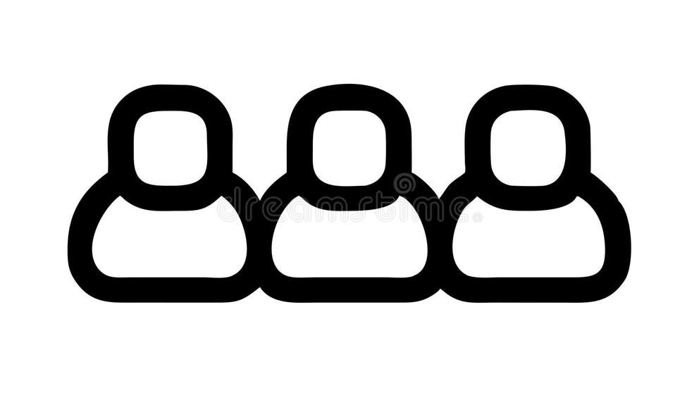 Multiple Users Outline Team Group Icon, Vector Design Generative AI ...