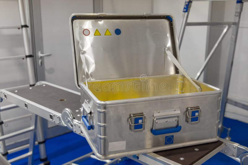 Aluminium Metal Box Case stock photo. Image of storage - 391743818