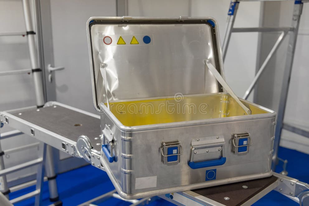 Aluminium Metal Box Case stock photo. Image of storage - 391743818