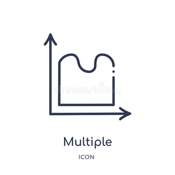 Multiple Variable Continuous Chart Icon from User Interface Outline Collection. Thin Line ...