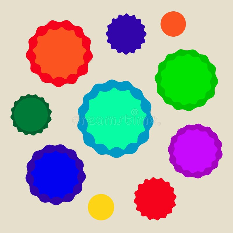 Multiple Vibrant Circles on a Plain White Backdrop Stock Vector ...