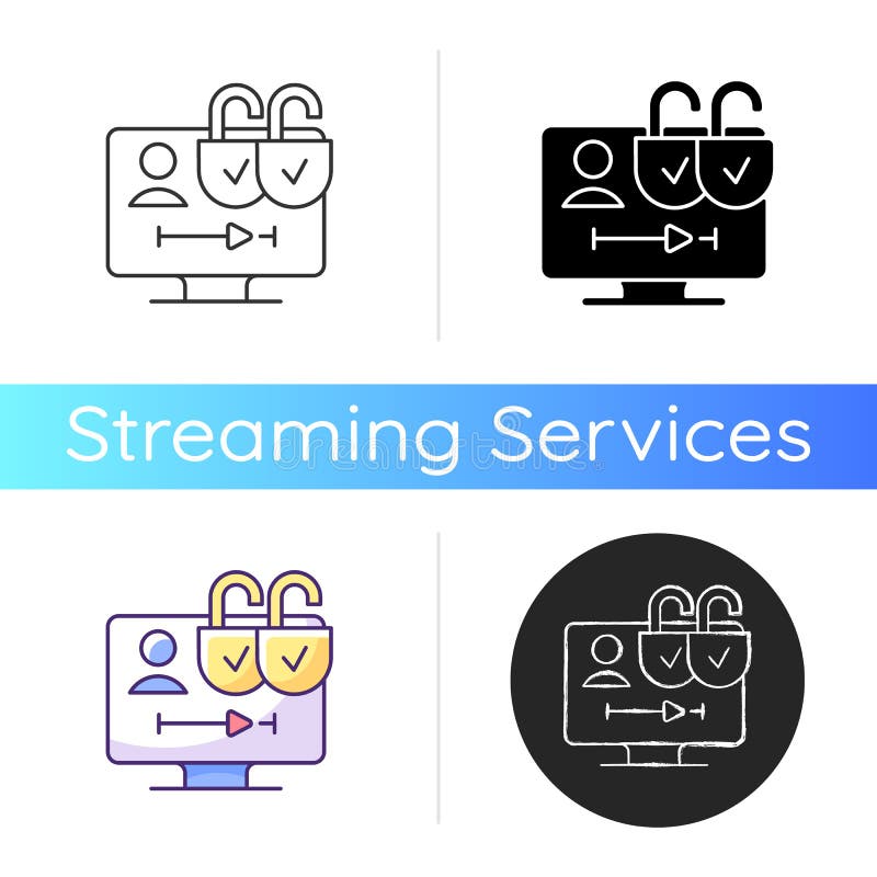 Multiple Viewer Profiles Icon Stock Vector - Illustration of linear ...