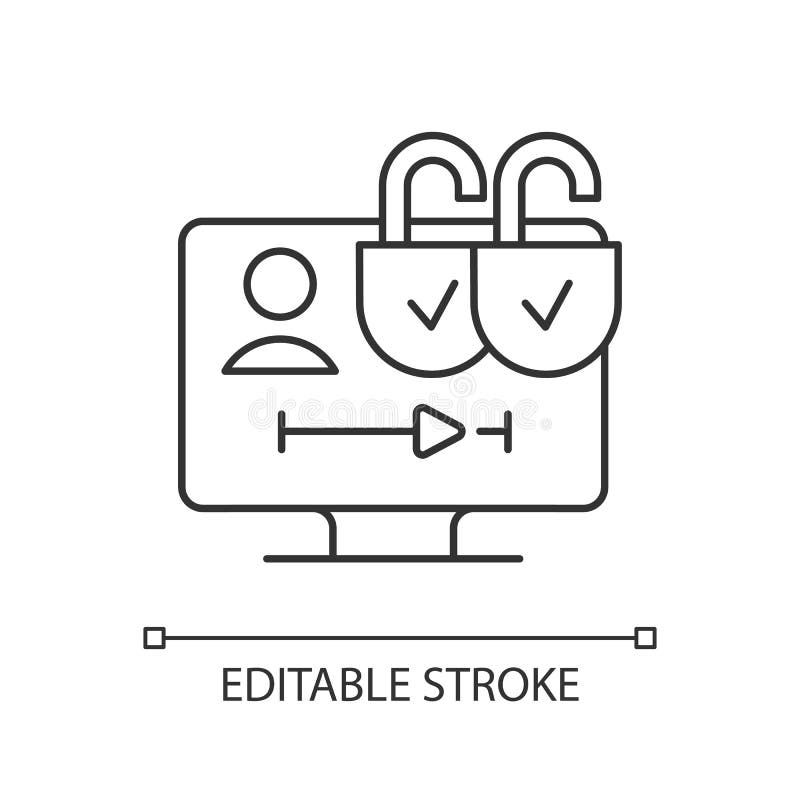 Multiple Viewer Profiles Linear Icon Stock Vector - Illustration of ...