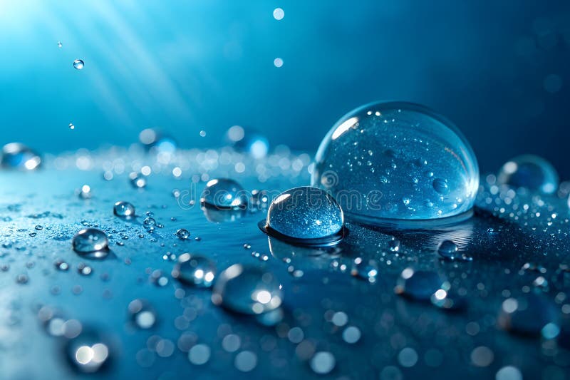 Water Drops on Glass Surface Splsh Stock Illustration - Illustration of ...