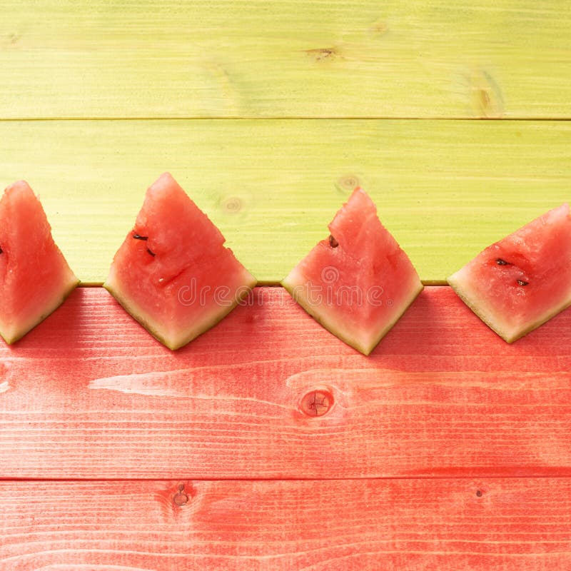 Multiple Watermelon Pieces Composition Stock Image - Image of nutrition ...