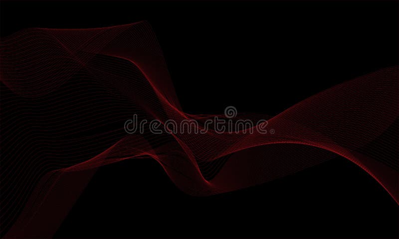 Multiple Wave Movement with Black Background Stock Vector ...
