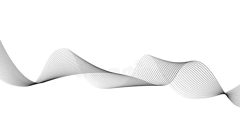 Multiple Wavy Line. Luxury Dynamic Wavy Lines. Abstract Liquid Shapes ...
